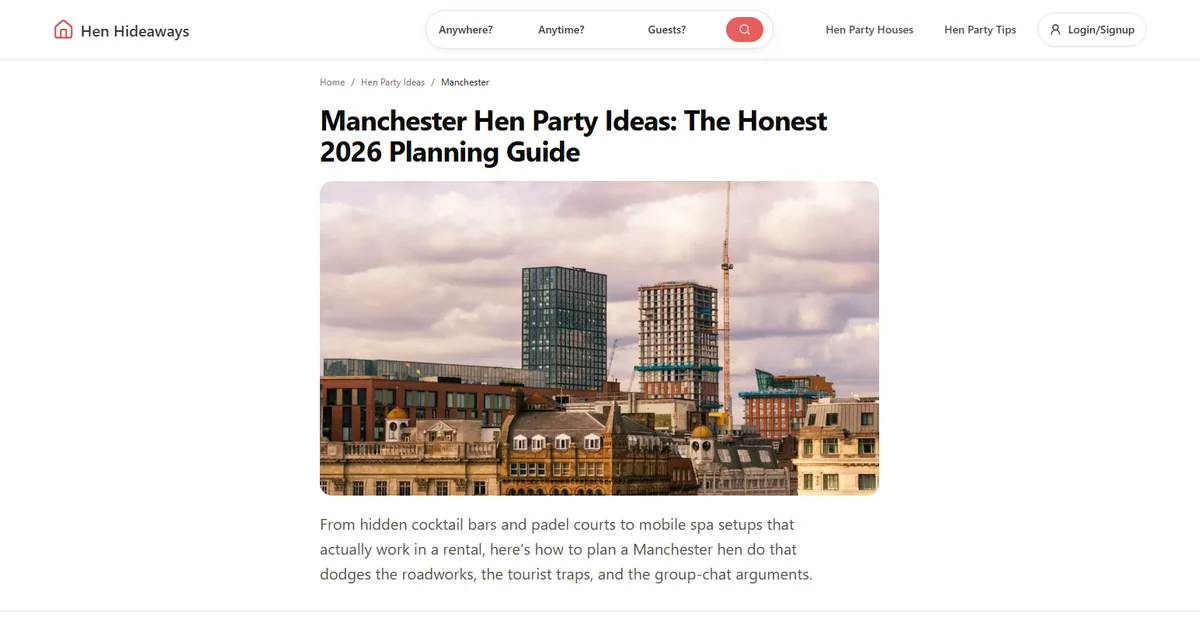 Hen Do Manchester: Ideas, Activities & Weekend Plans | 2026